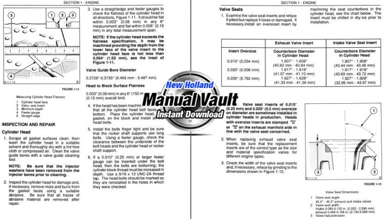 Ford YT12.5, YT14, YT16, YT16H, YT18H Tractor Service Manual ...