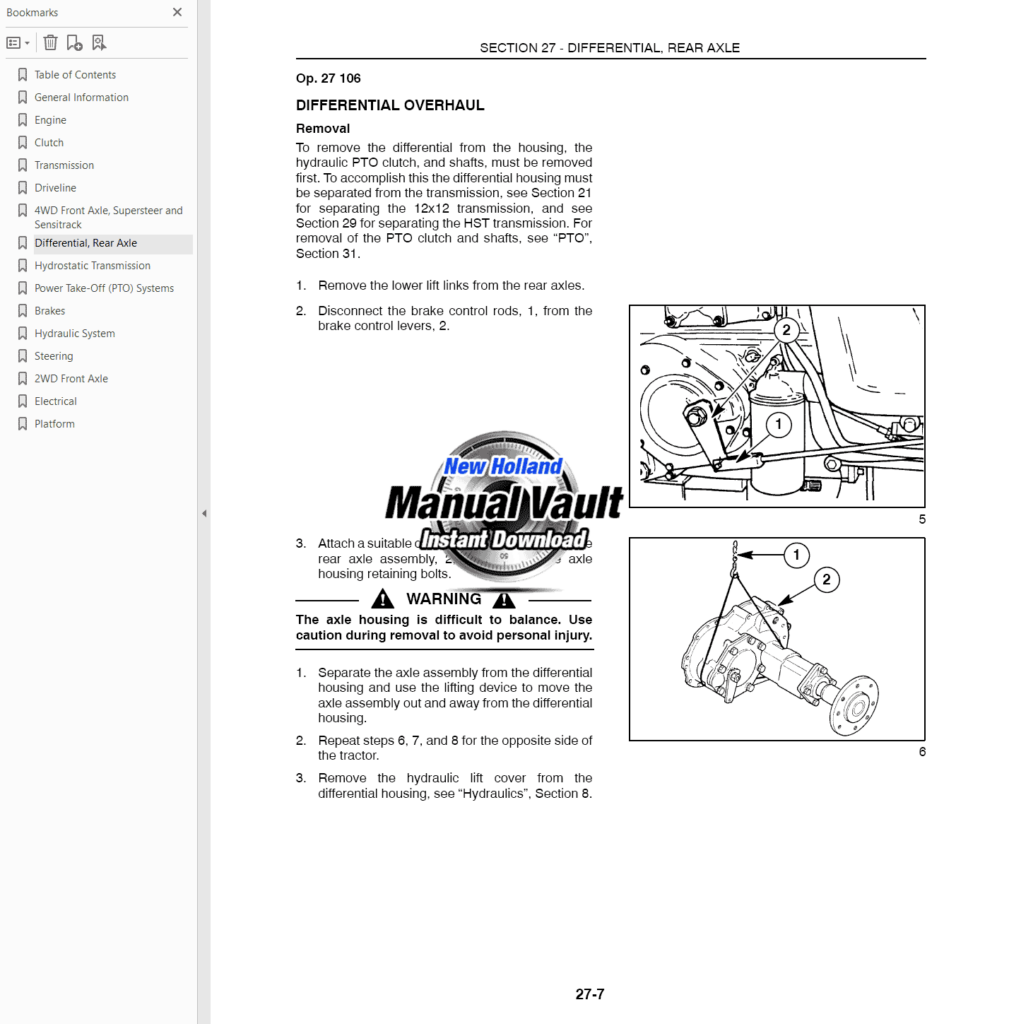 New Holland TC35, TC35D, TC40, TC40D, TC45, TC45D Tractor Service ...